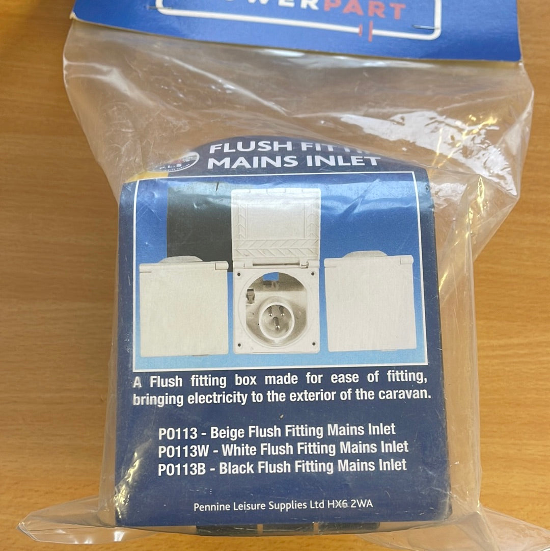 Flush Mounted 240v Mains Inlet Socket Black EHU Campervan Boat – Park ...