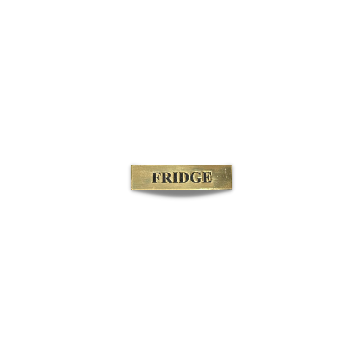 Fridge - Nameplate Small Brass – Park Gate Leisure